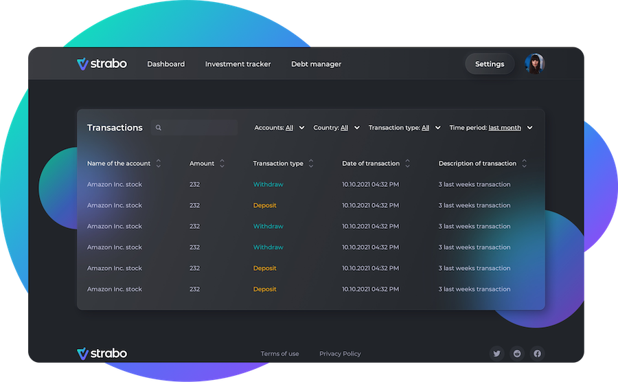 Strabo | Global Portfolio Tracker for Stocks, Crypto & more