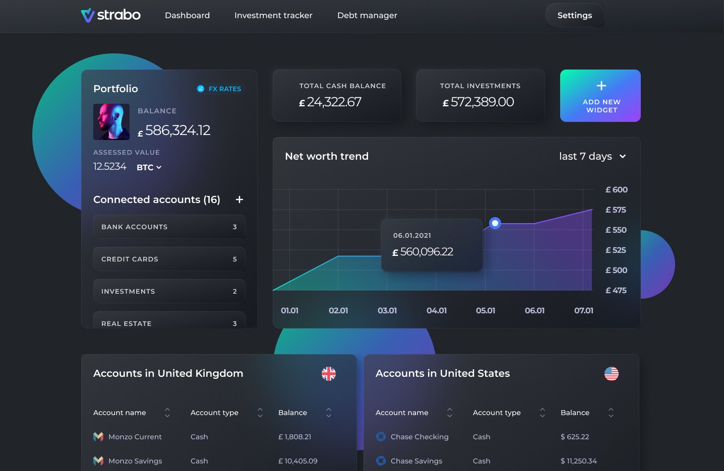 Strabo | Global Portfolio Tracker for Stocks, Crypto & more
